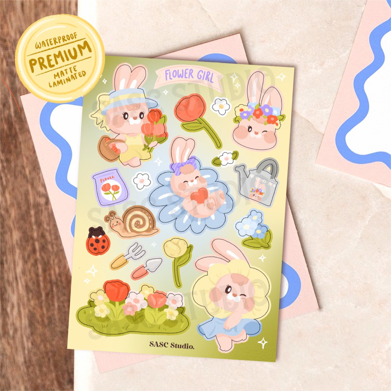 Jual BUBU The Bunny | kisscut sticker a6 waterproof matte | Shopee ...