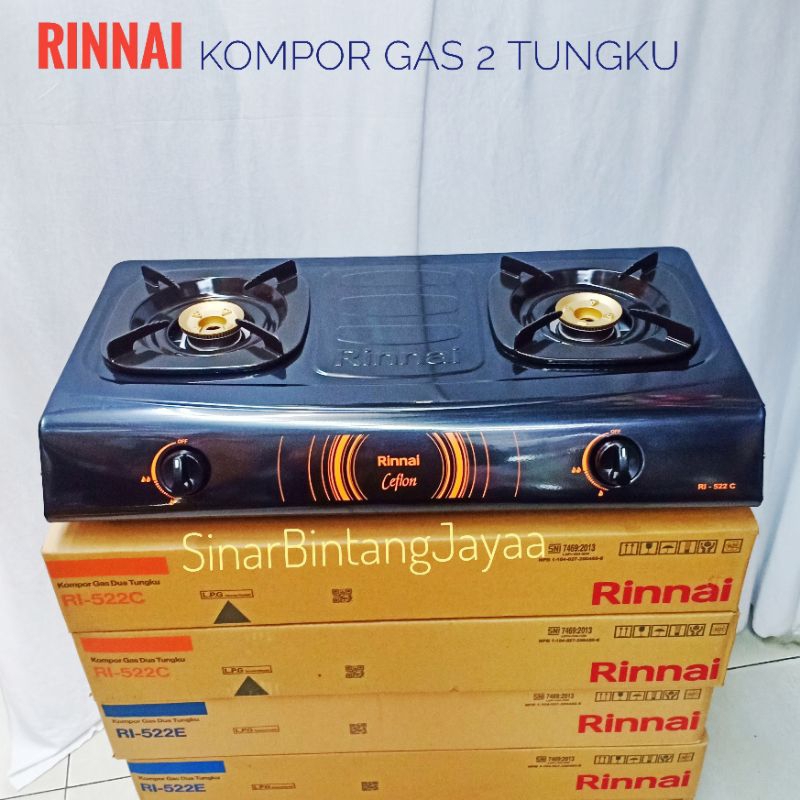Jual RINNAI KOMPOR GAS 2 TUNGKU TEFLON RI-522C / KOMPOR GAS 2 TUNGKU ...
