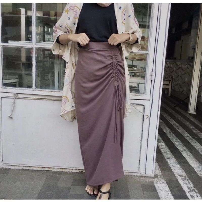 Jual Rok Serut Crinkle / Rok Serut Flowy / Tamara Maxi Skirt PREMIUM ...
