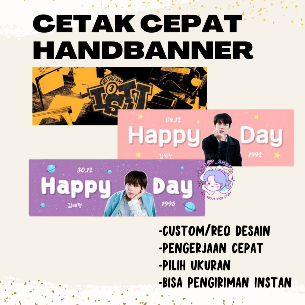 Jual Cetak Handbanner Hand Banner Murah Bisa Custom / Hand Banner Kpop ...