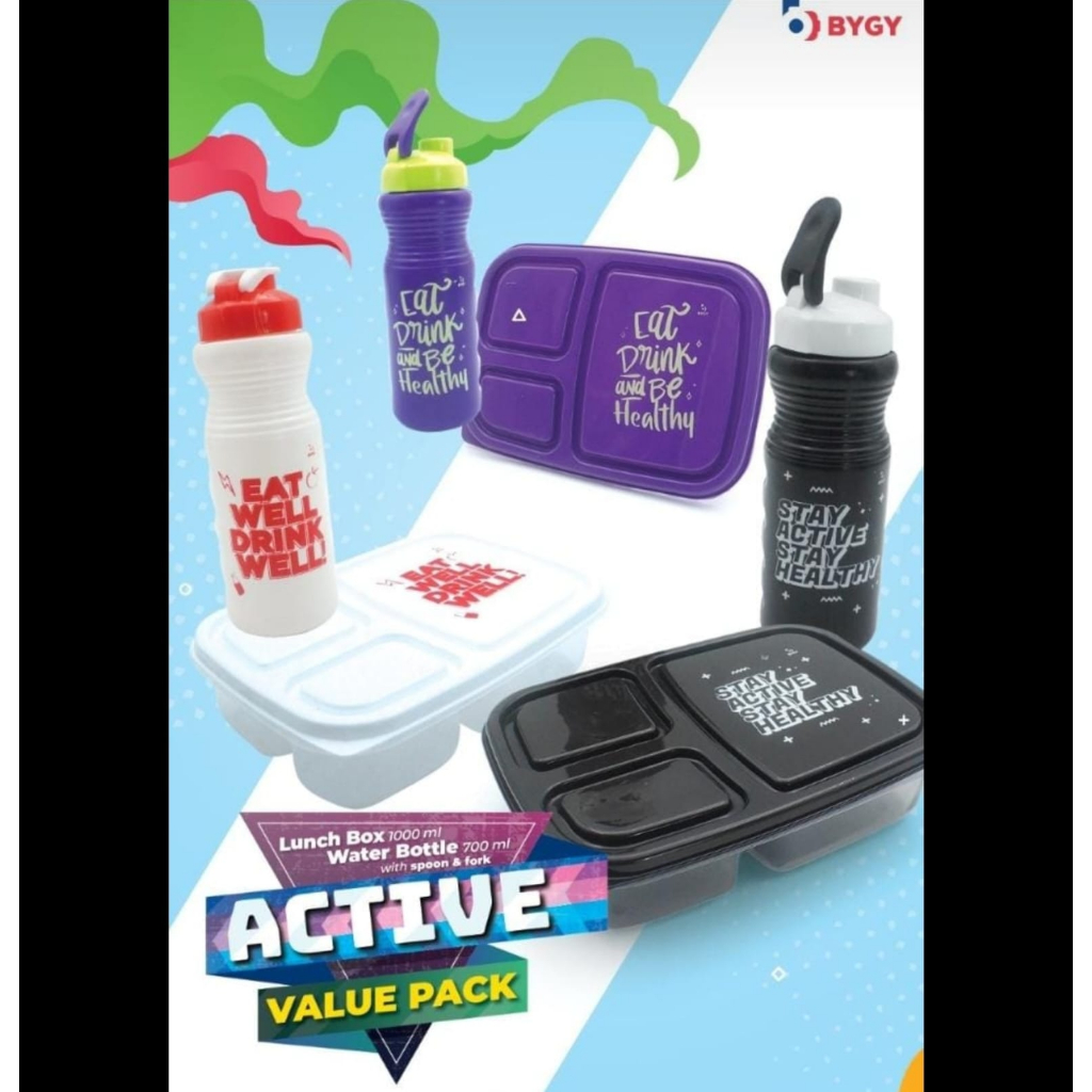 Jual Lunch Box Active Value Pack Set + Botol Minum | Shopee Indonesia