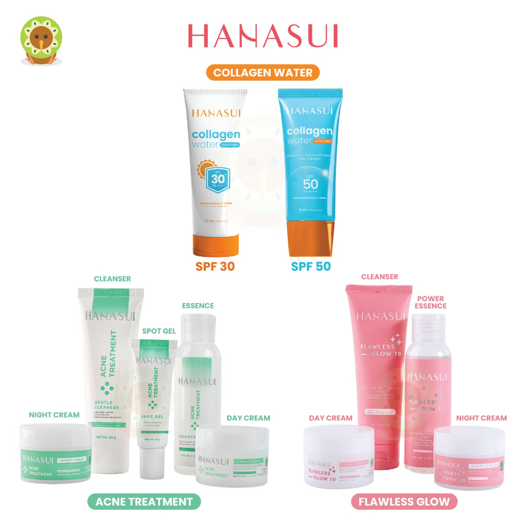 Jual HANASUI COLLAGEN WATER SUNSCREEN - HANASUI FLAWLESS GLOW 10 SERIES ...