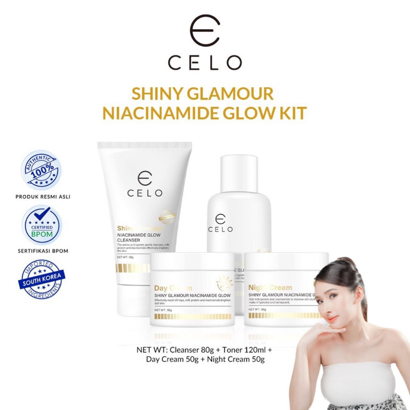 Jual Celo Shiny Glamour Niacinamide Glow Kit 1 set - @celo.beaute ...