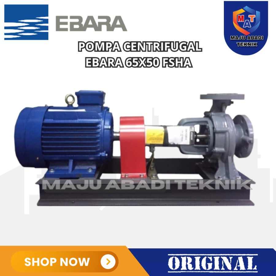 Jual Pompa Centrifugal EBARA 50X40 FSHA+Motor Dinamo 1,5Kw 2hp 3Phase | Shopee Indonesia