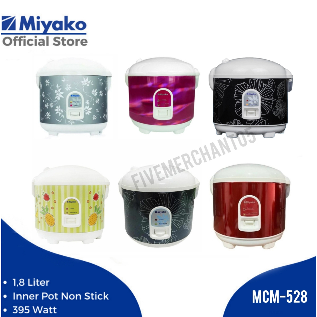Jual Rice Cooker Miyako MCM 528 Kapasitas 1,8 L Inner Pot Teflon Magic ...