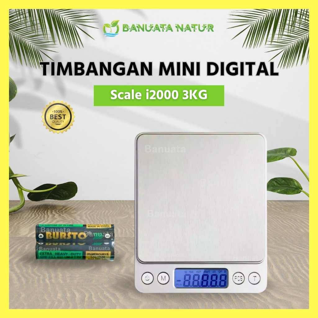Jual Timbangan Dapur Mini Digital Scale i2000 3KG - Berkualitas Banuata ...