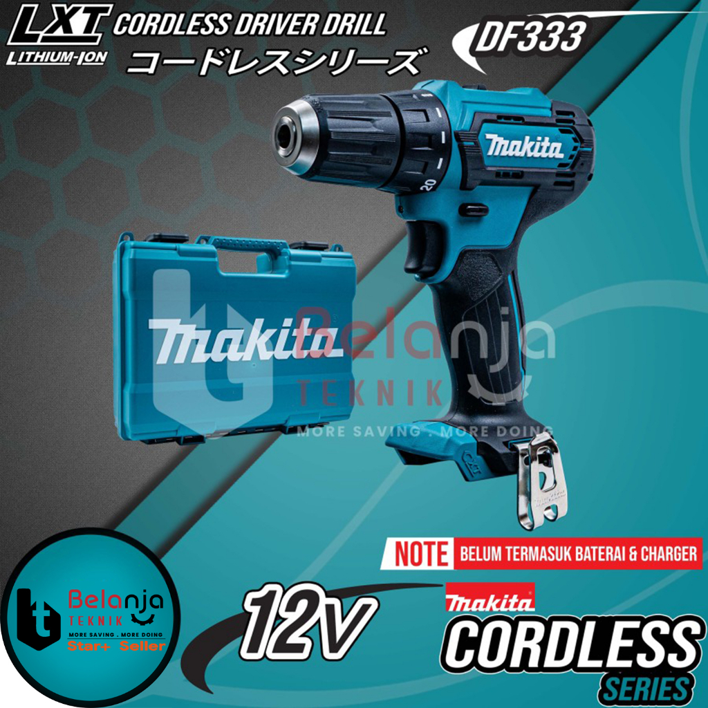 Jual Makita Mesin Bor Obeng Baterai DF333 Driver Drill Cordless 12V DF 333 | Shopee Indonesia