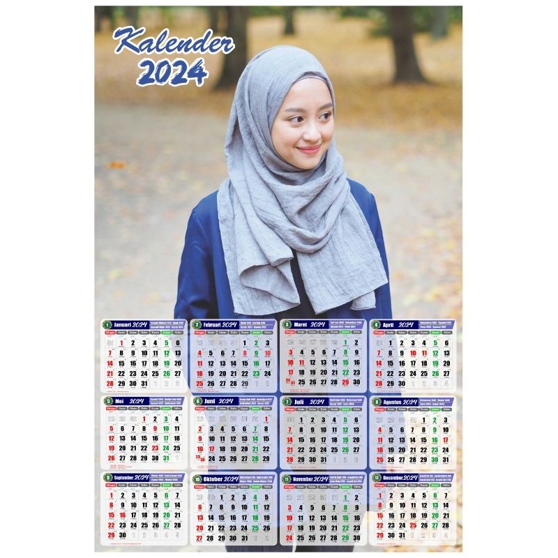 Jual KALENDER 2024 CUSTOM FOTO BEBAS DESAIN (beli 10 bonus 1 beli ...