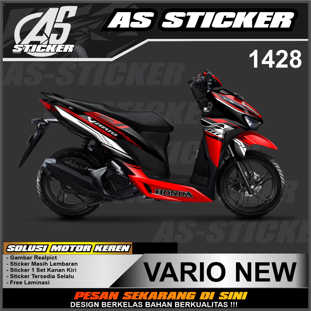 Jual 1428a Decal Sticker VARIO 125/150 NEW Skotlet VARIO Desain Racing ...