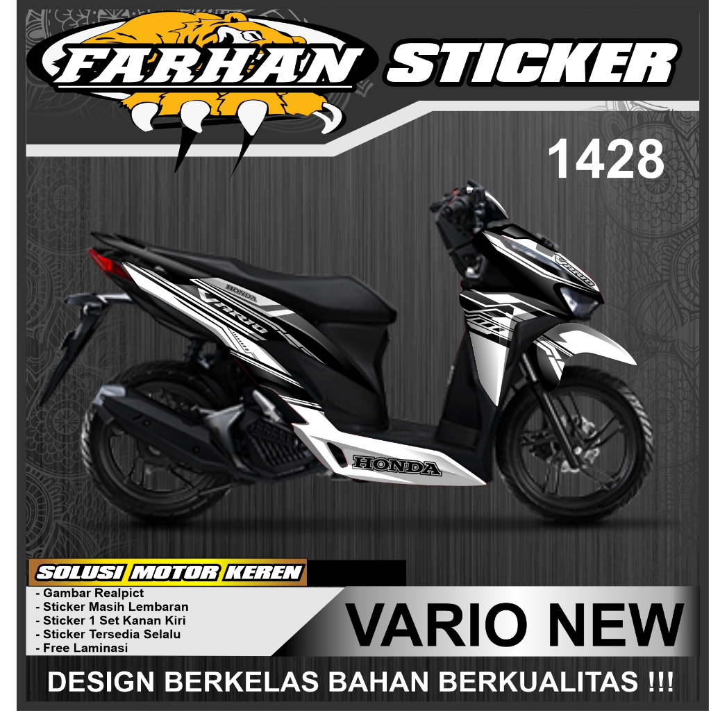 Jual f1428 Decal Sticker VARIO 125/150 NEW Skotlet VARIO Desain Racing ...