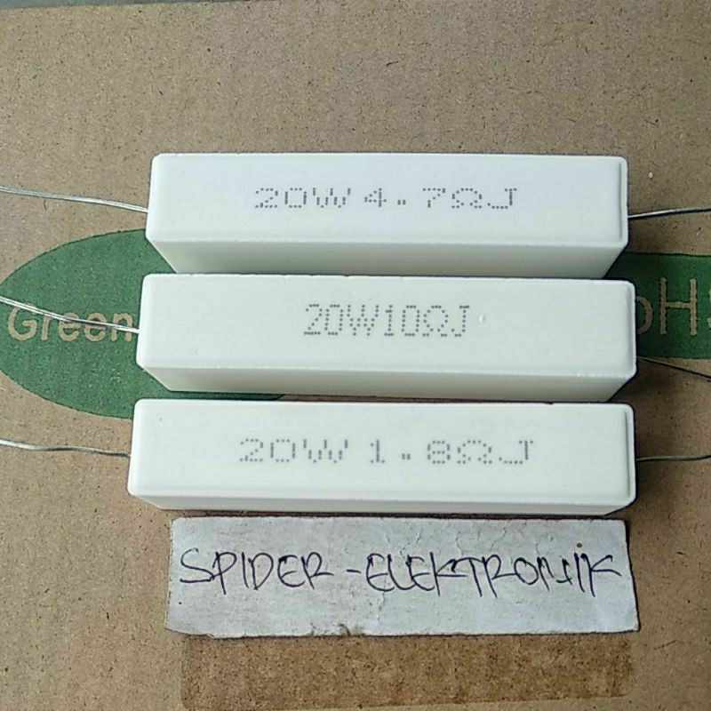 Jual Resistor kapur 20watt Berbagai nilai Varian | Shopee Indonesia