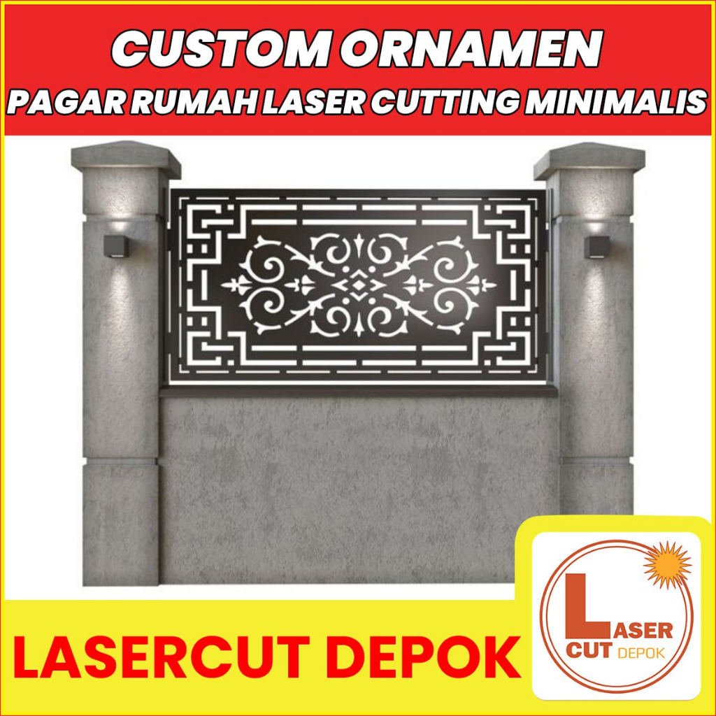 Jual PAGAR RUMAH LASER CUTTING MINIMALIS | CUSTOM ORNAMEN | Shopee ...