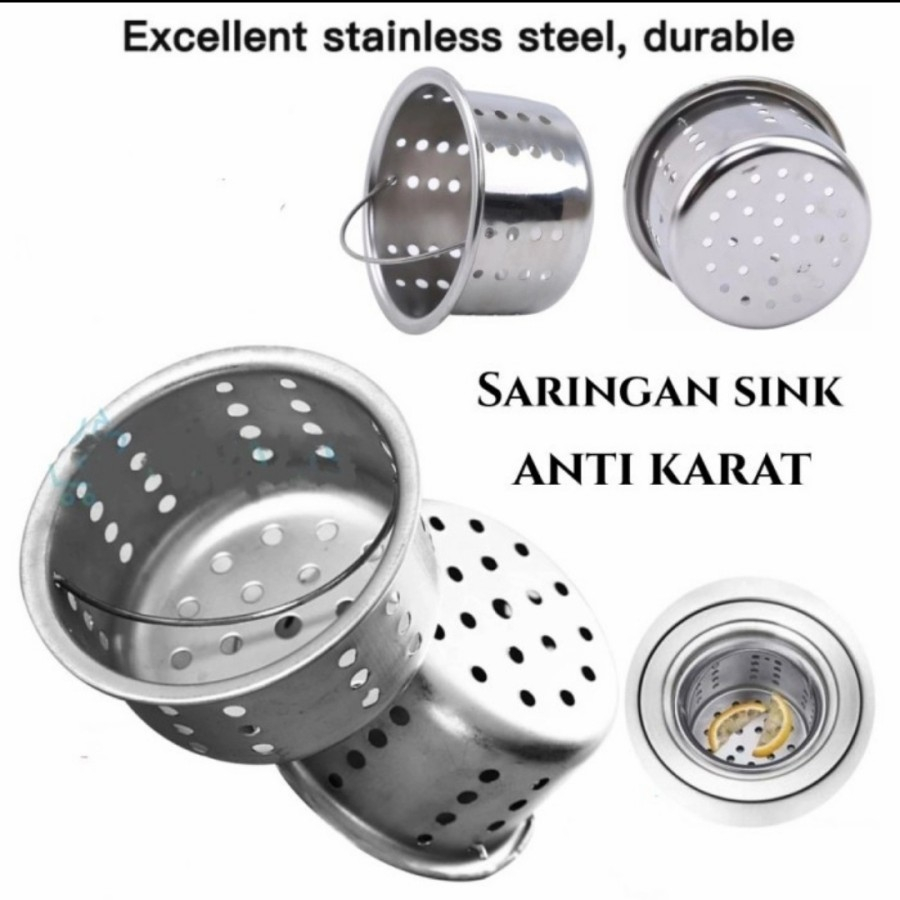 Jual READY STK] Saringan Bulat Wastafel stainless steel penutup lubang ...