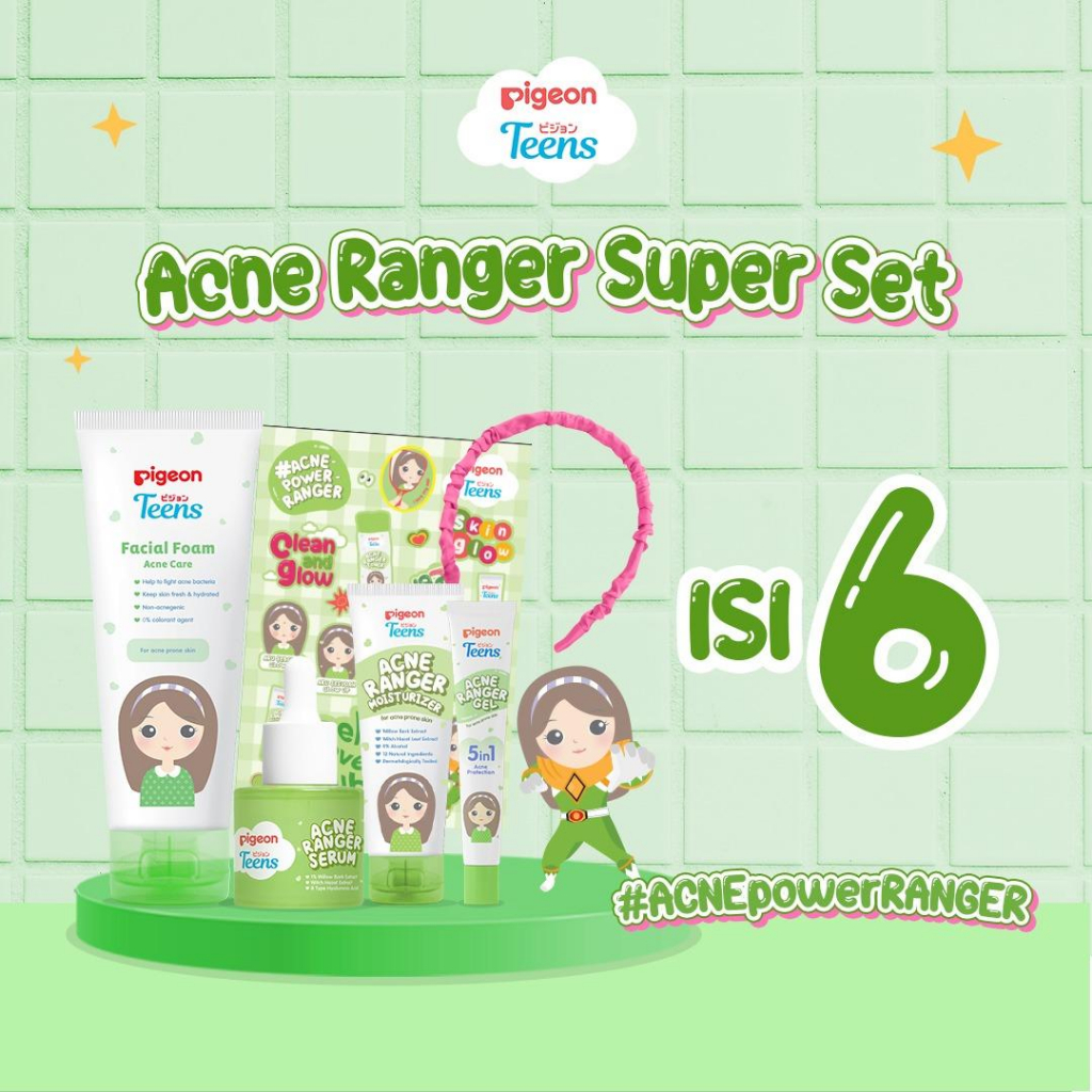 Jual (TERBARU) PIGEON TEENS ACNE RANGER SUPER SET | Shopee Indonesia