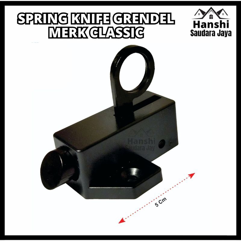 Jual Grendel Spring Knife Kotak Hitam / Kunci Jendela Classic | Shopee ...