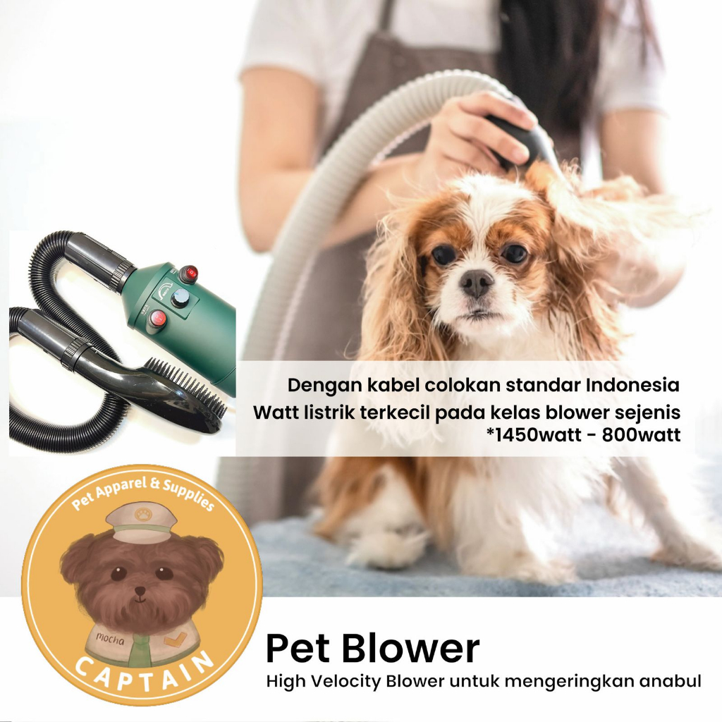 Jual PET BLOWER GROOMING DRYER PENGERING BULU ANJING KUCING 1450 WATT ...