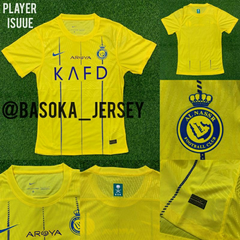 Jual Ready Stok New Jersey Player Issue Al Nassr Home Yellow 2023