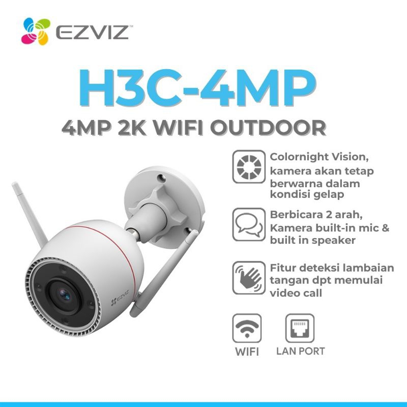Jual EZVIZ H3C 4 MP 2K smart home camera | Shopee Indonesia