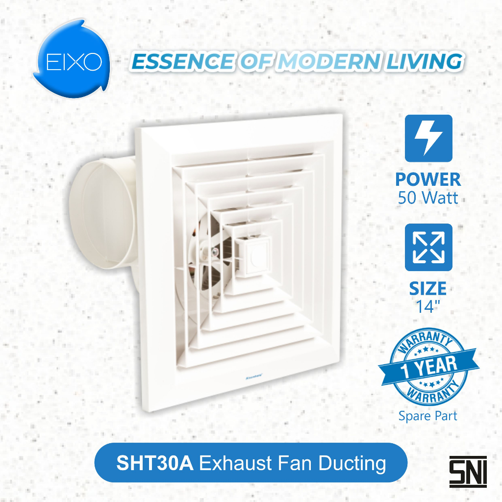 Jual EIXO Exhaust Fan Plafon Ceiling Ducting Kipas Penyedot Udara ...