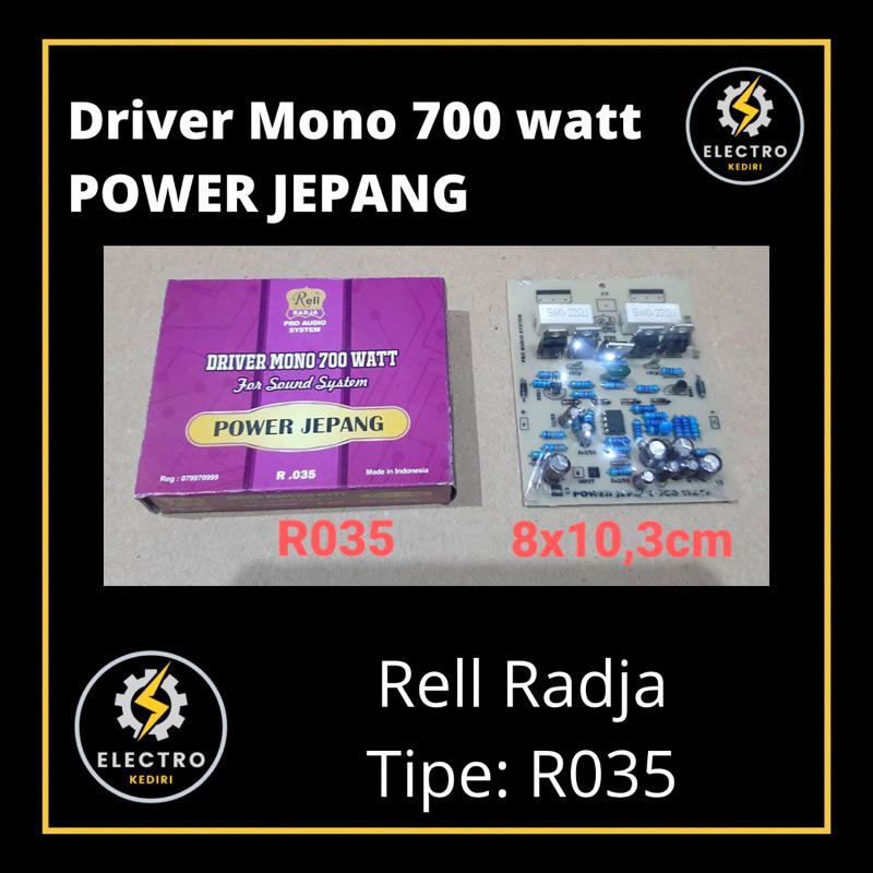 Jual kit Rell Power Jepang 700watt | driver mono 700 watt Power Japan Rell Radja | R.035 ...