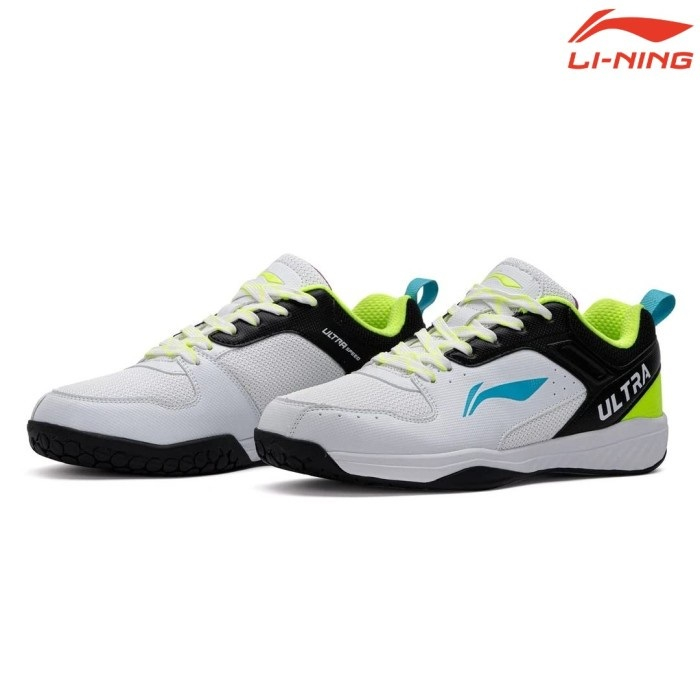 Jual Sepatu Badminton Lining Ultra Speed Junior White / Black / Lime Li ...