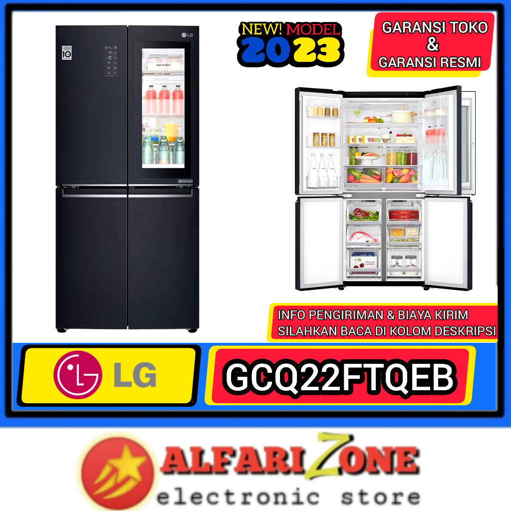 Jual LG GCQ22FTQEB Kulkas LG 4 pintu GC-Q25722FTQEB Kulkas multidoor LG SBS | Shopee Indonesia