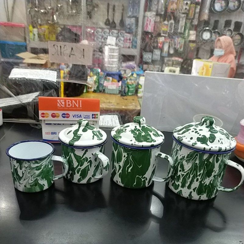 Jual Mug Burik / Mug Vintage Jadul / Mug klasik Mug Enamel Ukuran 10cm ...