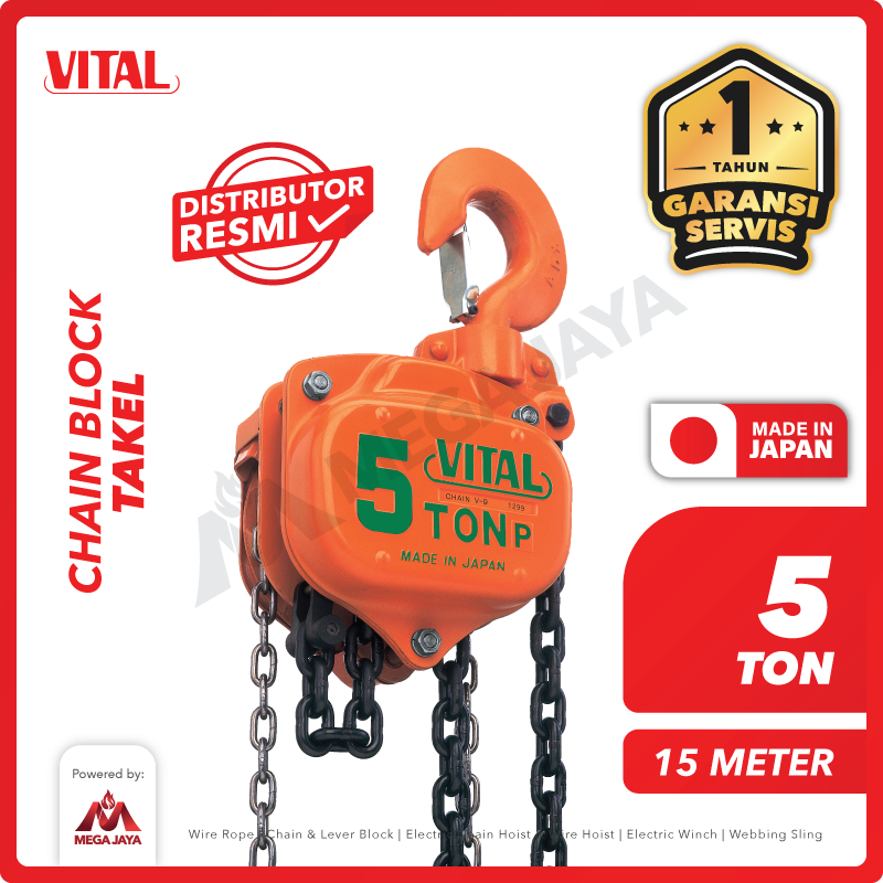 Jual VITAL Chain Block / Takel 5 Ton x 15 Meter | Shopee Indonesia