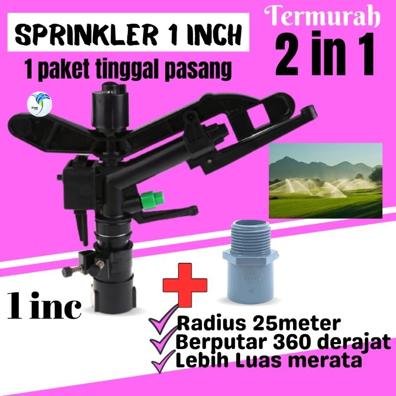 Jual Sprinkler 1 inchi Springkler Pertanian Taman Kebun Bisa Mutar 360 ...