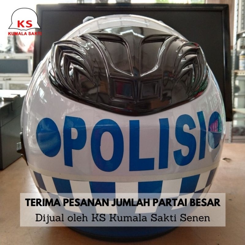 Jual Helm Motor Polisi Double Visor Pakai Kacamata | Shopee Indonesia