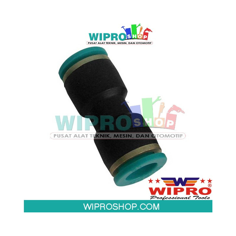 Jual WIPRO Fitting PU SPU-10 / NEPEL SELANG SAMBUNG PU 10MM | Shopee ...