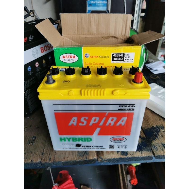 Jual AKI BATERAI BASAH ASPIRA ASTRA HYBRID NS60L/46B24L SIGRA MARCH ...