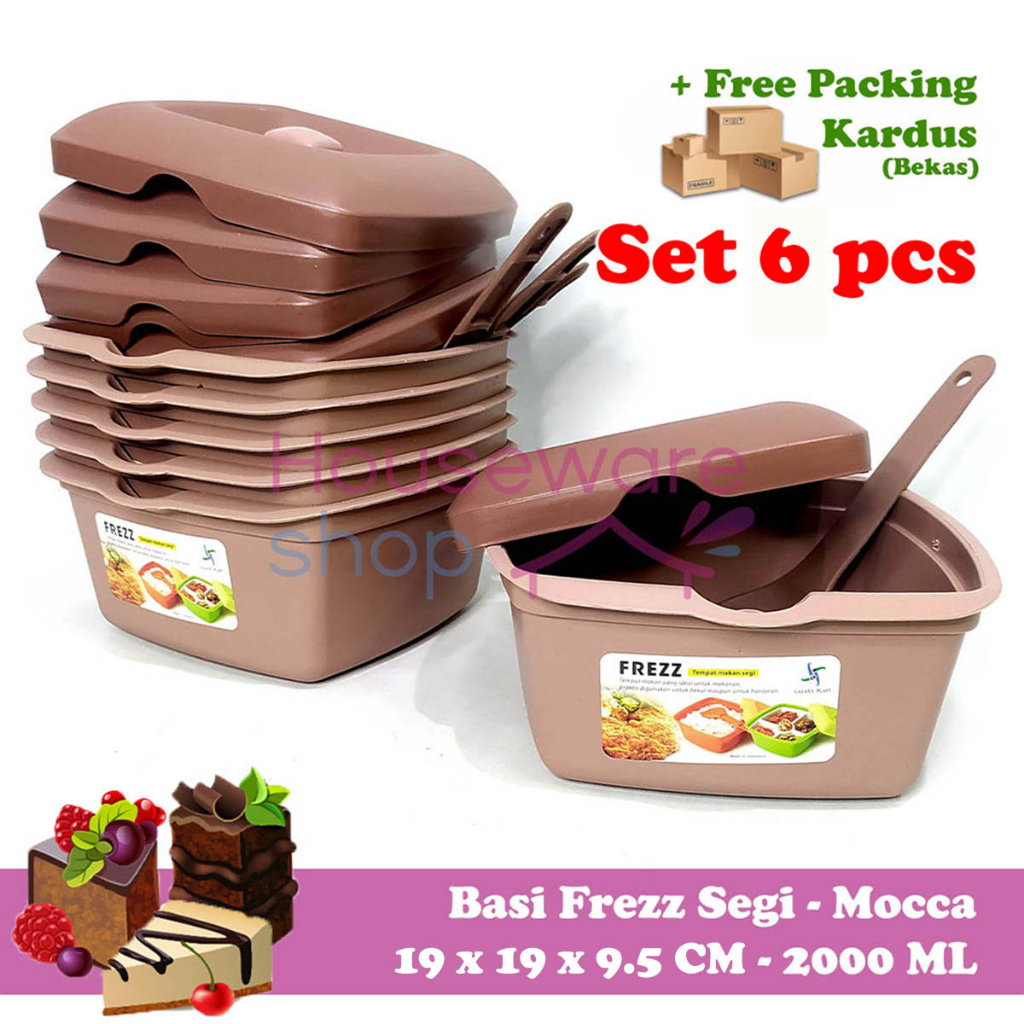 Jual Basi Frezz Mocca Free Centong / Wadah Saji Prasmanan Set 6 pcs ...