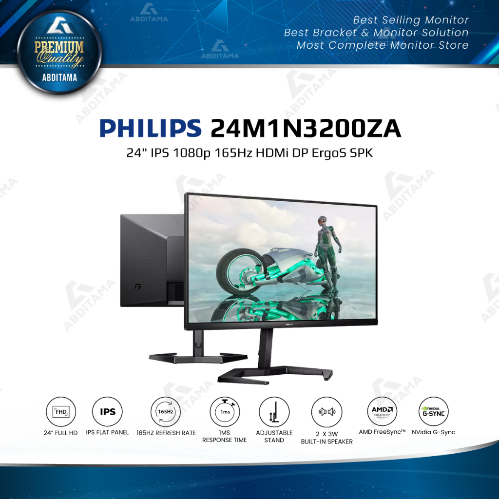 Jual Monitor LED Philips 24M1N3200ZA 24" IPS 1080p 165Hz HDMi DP ErgoS ...