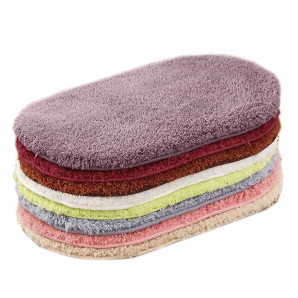 Jual LYSASHOP Keset Kaki Bulu Bentuk Bulat Lonjong Anti Slip Karpet ...