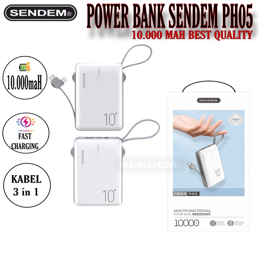 Jual Power Bank SENDEM 10.000MaH / 20.000MaH Fast Charging Micro / Type ...