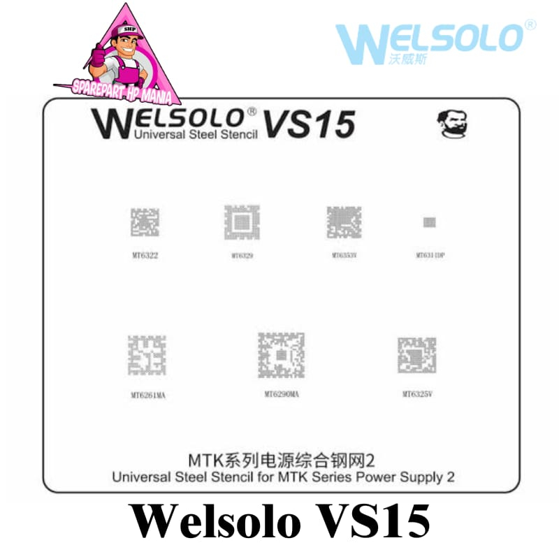Jual PLAT WELSOLO VS15 CETAKAN IC POWER MT6311DP MT6322 MT6353V MT6325V ...
