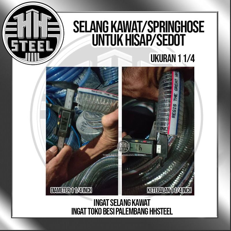 Jual SELANG KAWAT SPIRAL SPRING HOSE UKURAN 1 1/4 INCHI HARGA PER METER ...