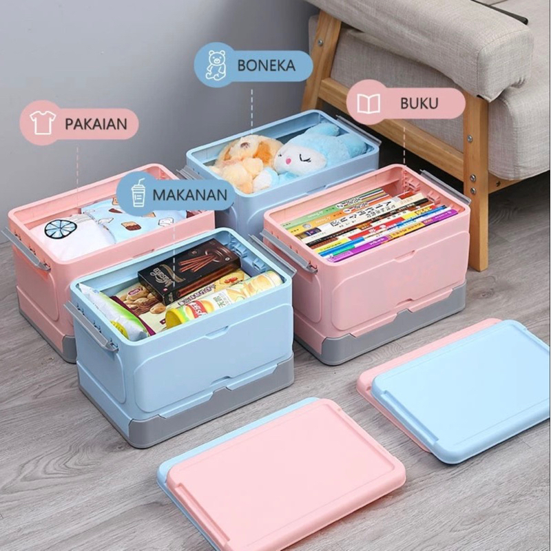 Jual MS Kontainer box lipat plastik serbaguna storage foldable ...