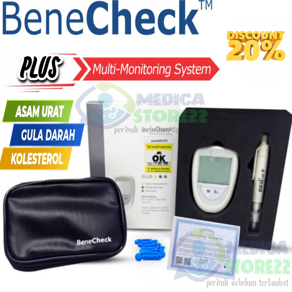 Jual BeneCheck PLUS - Alat Cek Darah 3 in 1 (Alat Screening Kesehatan ...