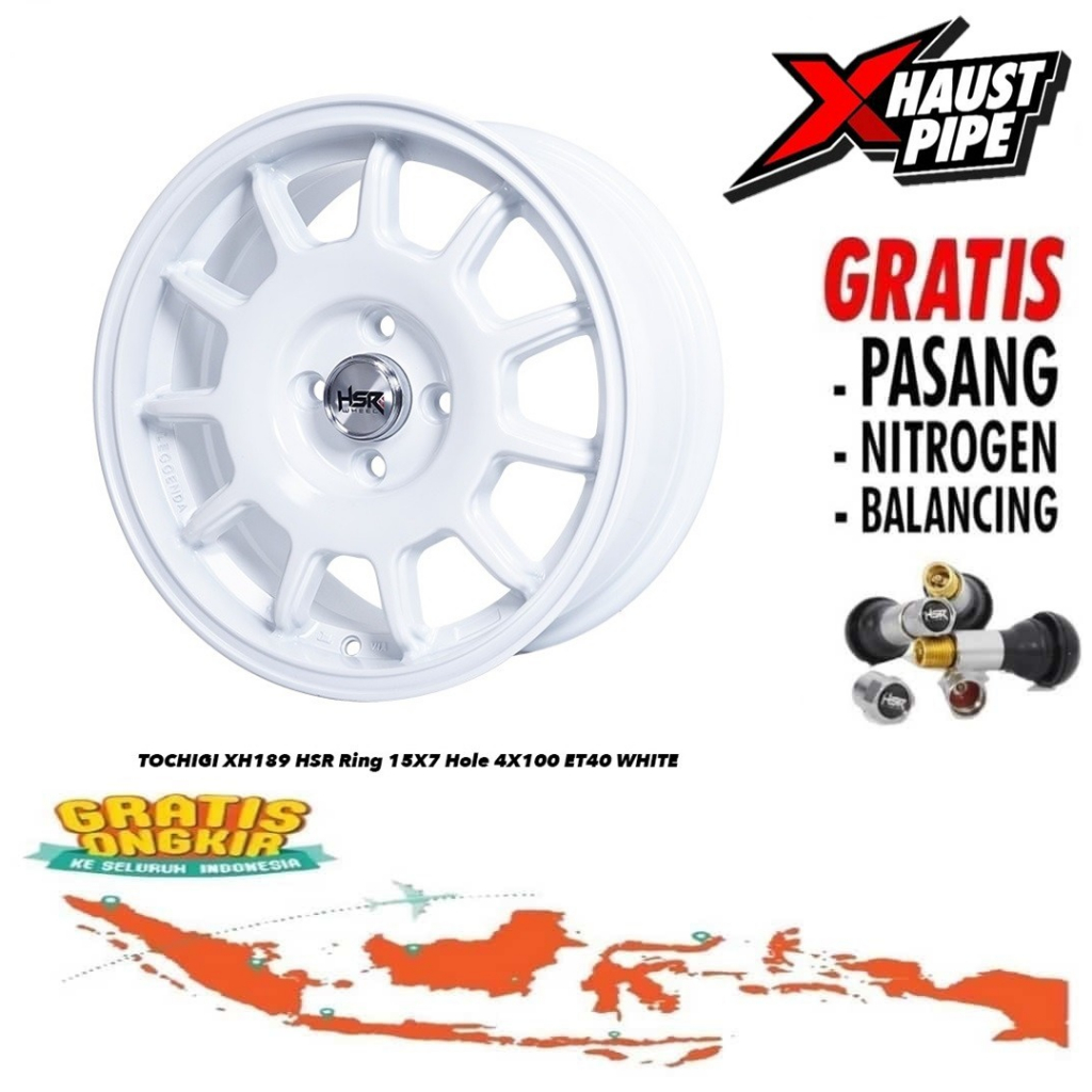 Jual VELG MOBIL RACING R15 MODEL RALLY PCD 4X100 | Shopee Indonesia