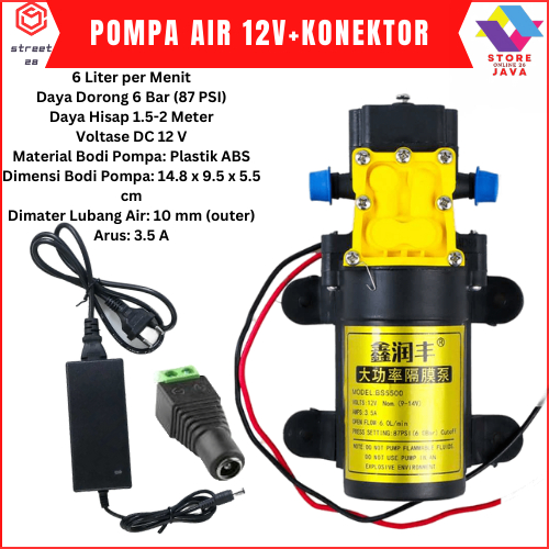 Jual Sinleader Pompa Air Dc 12 Volt? 6.0l 12v 87psi Taffware Semprotan ...