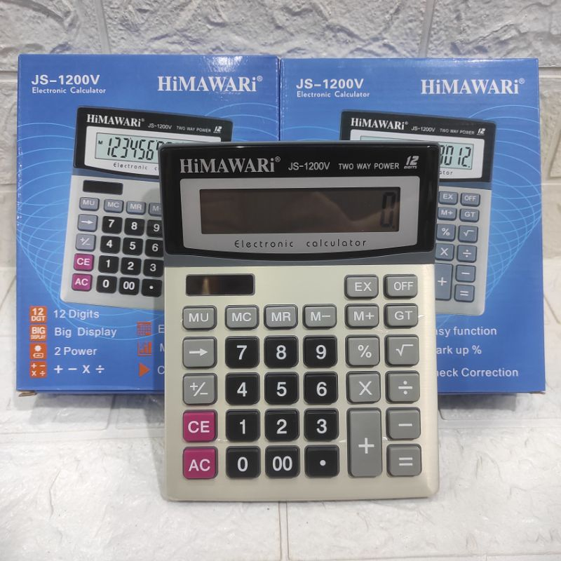 Jual Kalkulator Besar Himawari 12 Digit JS-1200V | Electronic ...