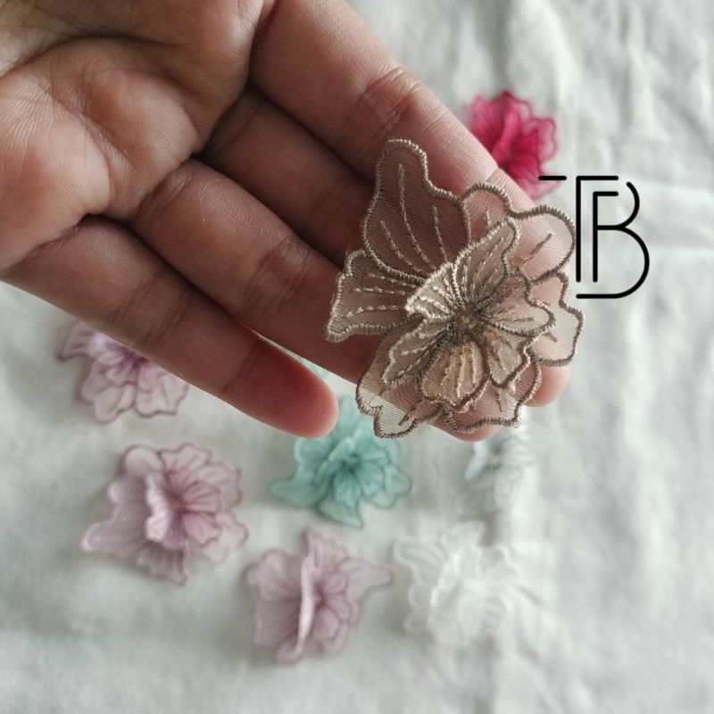 Jual bordir bunga sarja5 bordira accessories bordir baju bordir tempel ...
