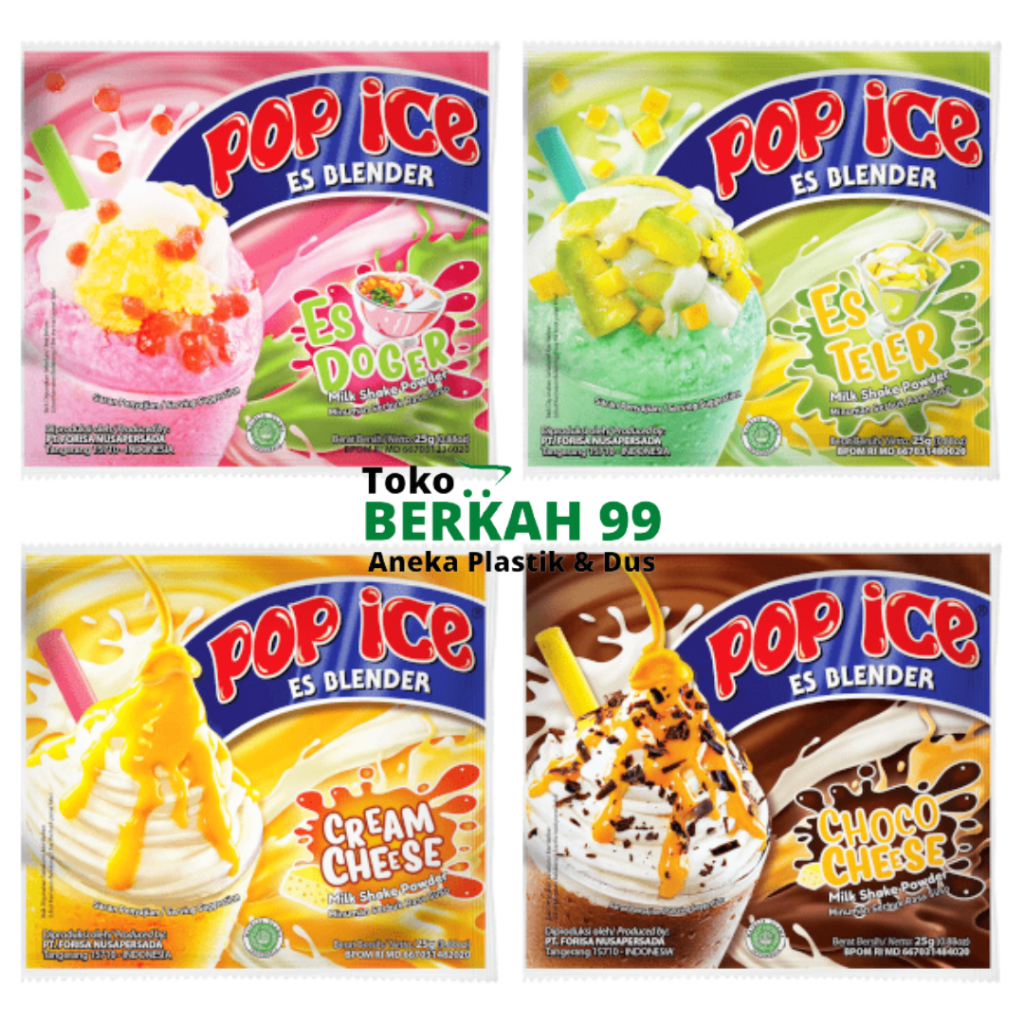 Jual POP ICE FUSION PER SACHET Es Doger Es Teler Cream Cheese Choco ...