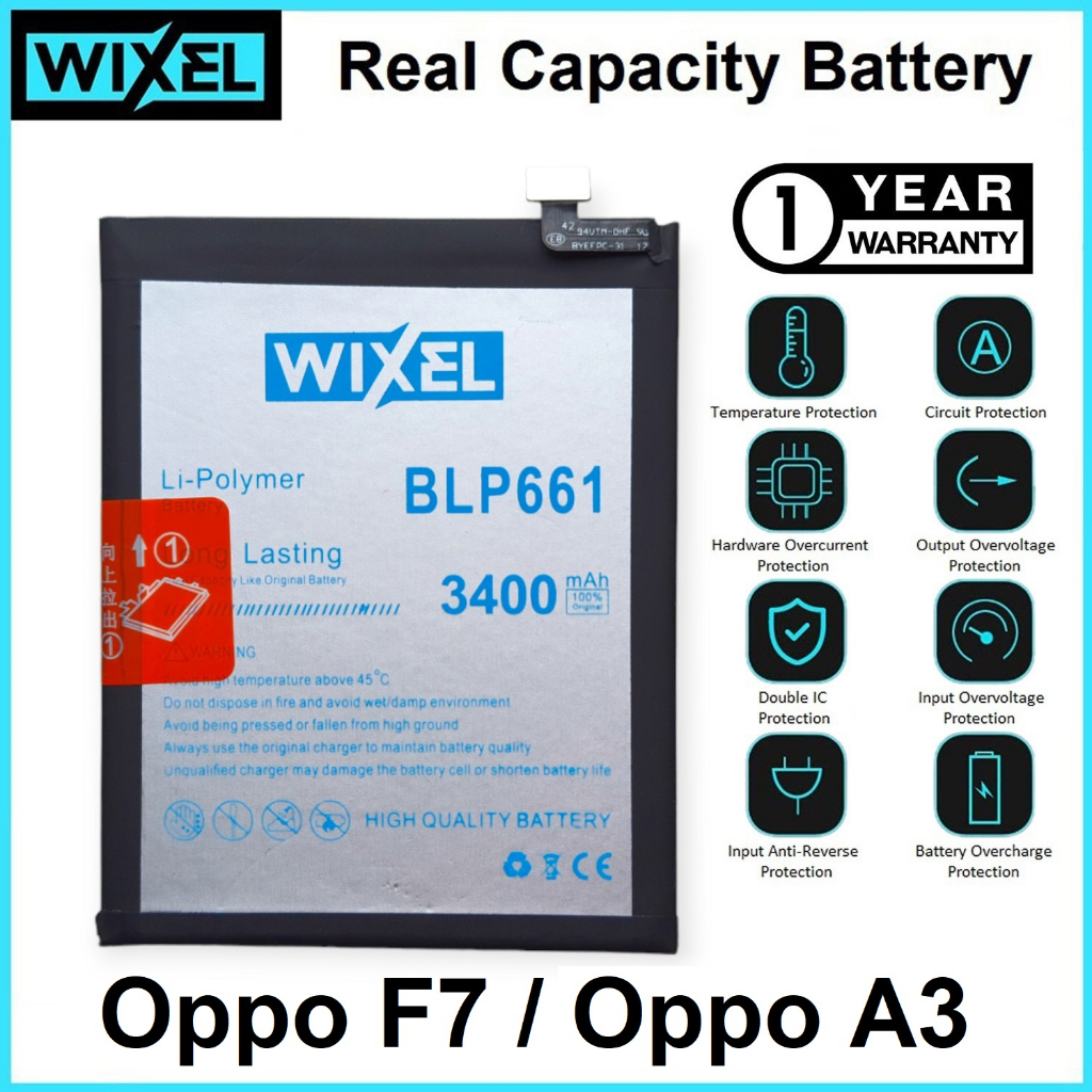 Jual WIXEL Baterai Oppo F7 A3 BLP661 Double Power Real Capacity 100% ...