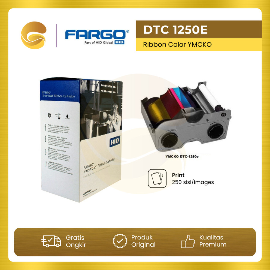 Jual FARGO DTC 1250E Ribbon Color YMCKO Warna 1250e (PN : 045500 ...