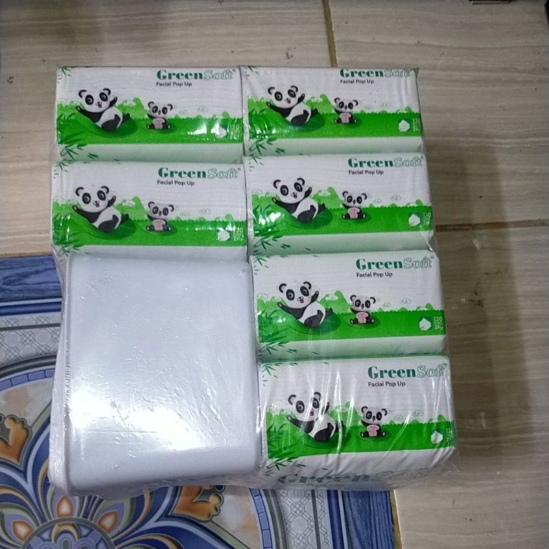 Jual Tisu Pop Up Green Soft 130 Shet ( 6 pcs Free kotak ) | Shopee ...