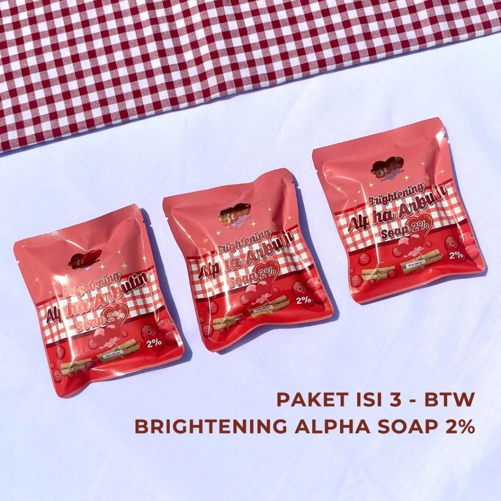 Jual AiLiN (Paket isi 3) BTW Brightening Alpha Arbutin Soap 2% | Sabun ...