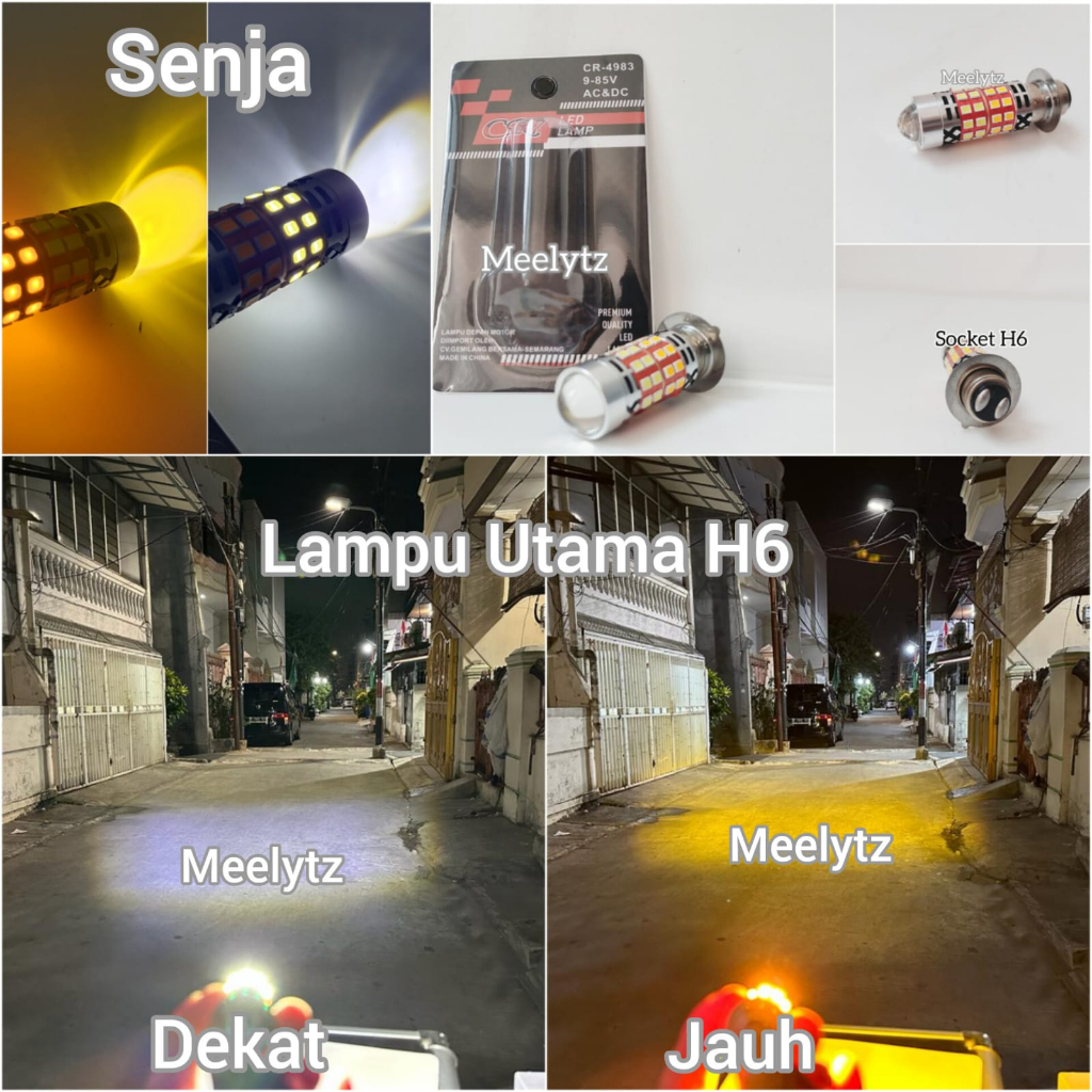 Jual Lampu Utama H6 jauh dekat putih kuning plus senja Putih kuning 40 ...